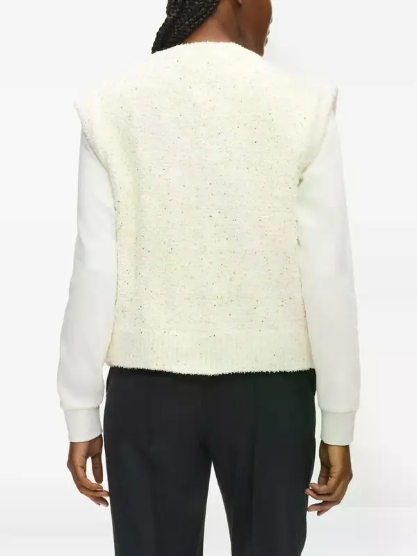 Karl Lagerfeld Bouclé Button Vest