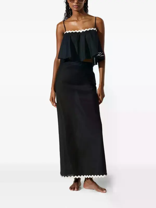 Karl Lagerfeld Cropped Top - Black