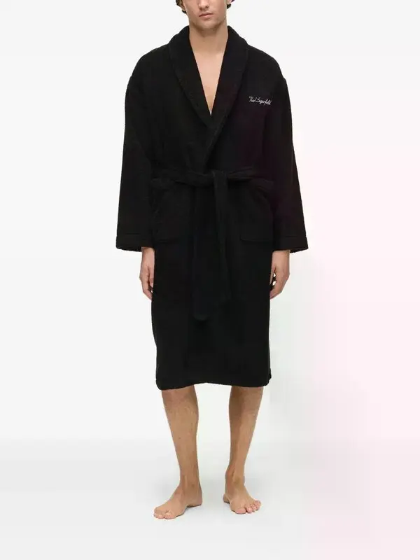 Karl Lagerfeld Hotel Karl Logo-embroidered Robe