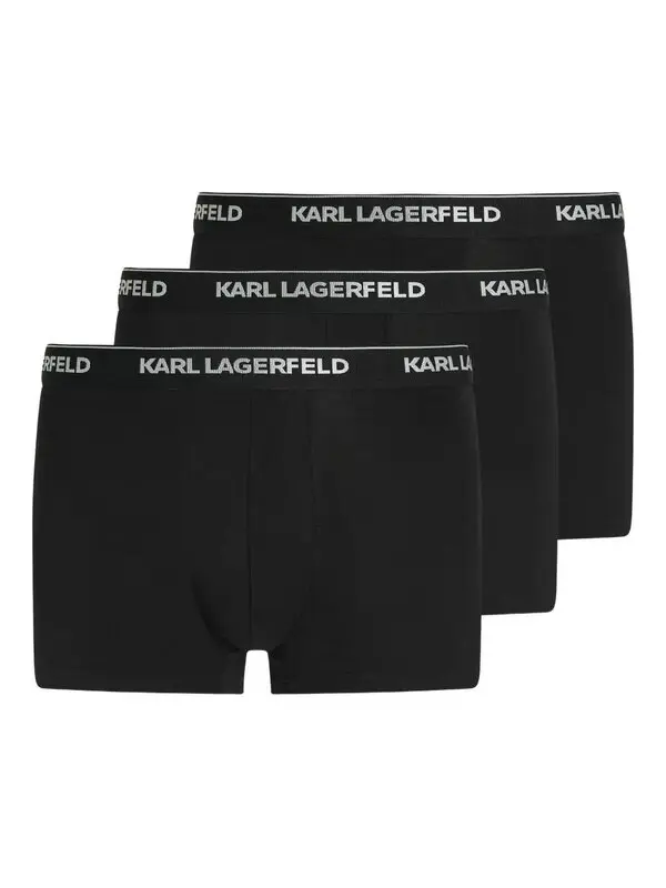 Karl Lagerfeld Logo-waistband Boxers - Black