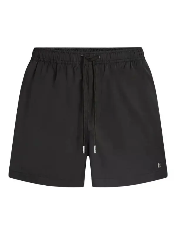 Karl Lagerfeld Drawstring Swim Shorts - Black