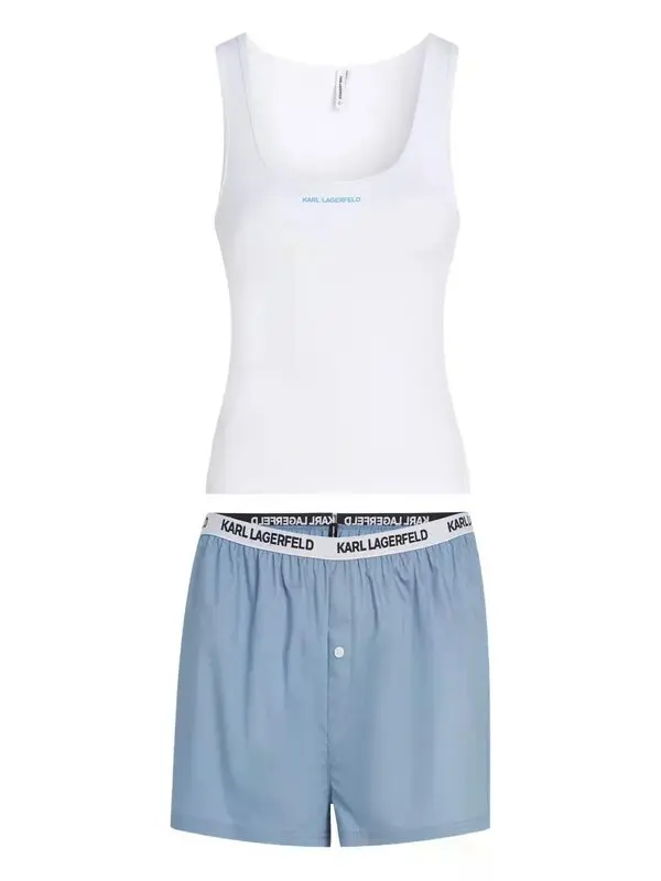 Karl Lagerfeld Logo-detailing Pajamas - Blue