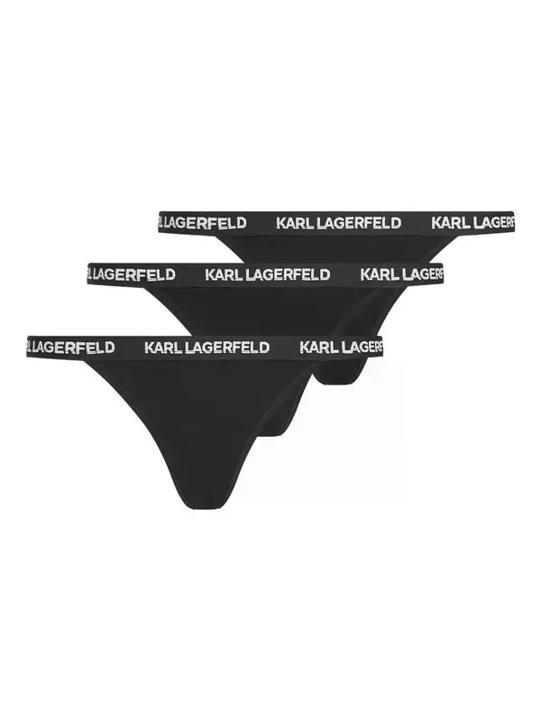 Karl Lagerfeld Logo-waistband Briefs - Black