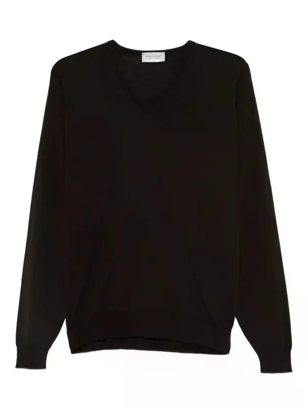 John Smedley Blenheim V-neck Knitwear - Brown