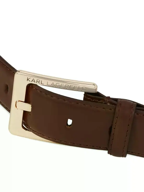 Karl Lagerfeld Buckled Leather Belt