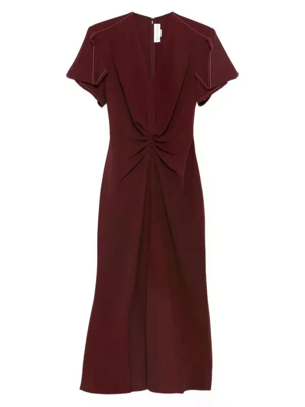 Victoria Beckham Eve Ruffle Midi Dress