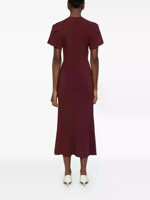 Victoria Beckham Eve Ruffle Midi Dress
