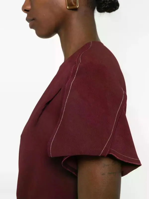 Victoria Beckham Eve Ruffle Midi Dress
