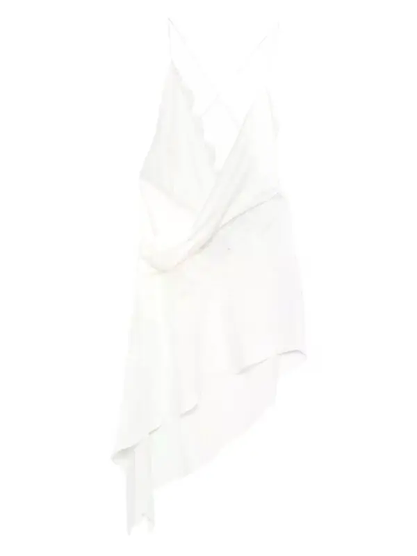 Alex Perry Lace Asymmetric Mini Dress - White