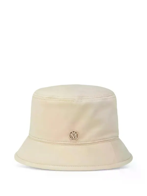 MAISON MICHEL Logo-plaque Hat - Neutrals