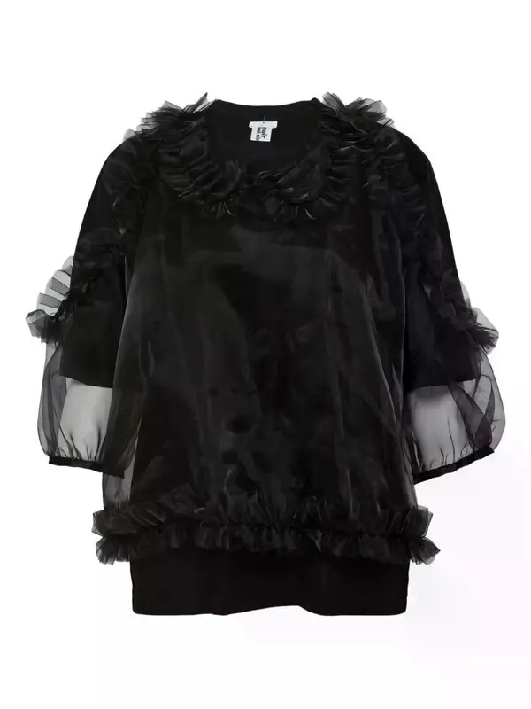 Noir Kei Ninomiya Ruffled Organza Tee