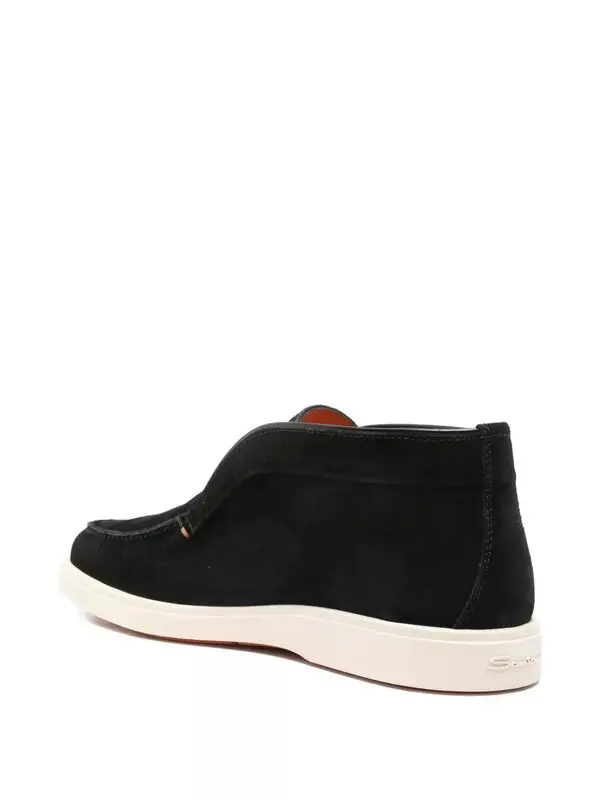 Santoni Suede Desert Boots - Black