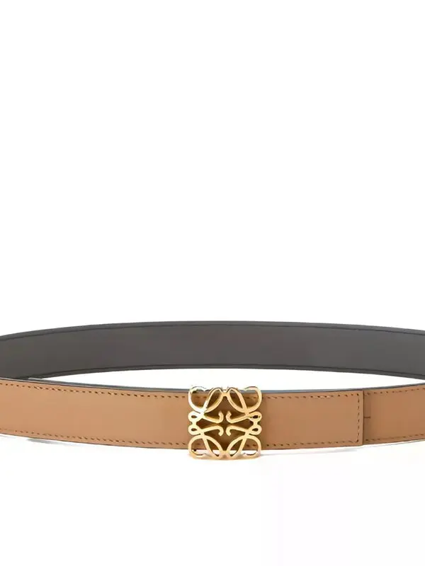 Loewe Anagram Buckle Leather Belt - Brown