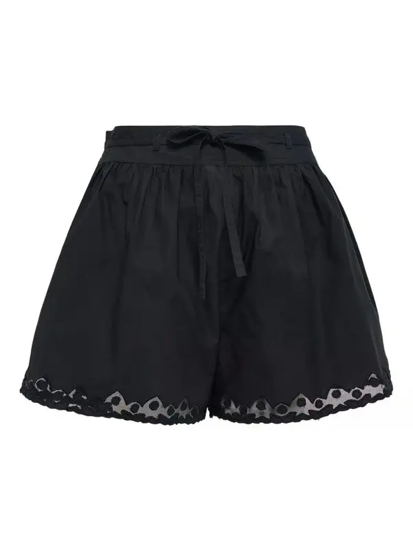 Ulla Johnson Elowen Eyelet-detailed Shorts - Black
