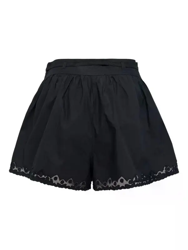 Ulla Johnson Elowen Eyelet-detailed Shorts - Black
