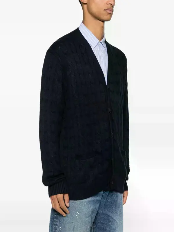Polo Ralph Lauren Logo-embroidered Cable-knit Cardigan