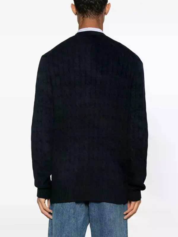 Polo Ralph Lauren Logo-embroidered Cable-knit Cardigan