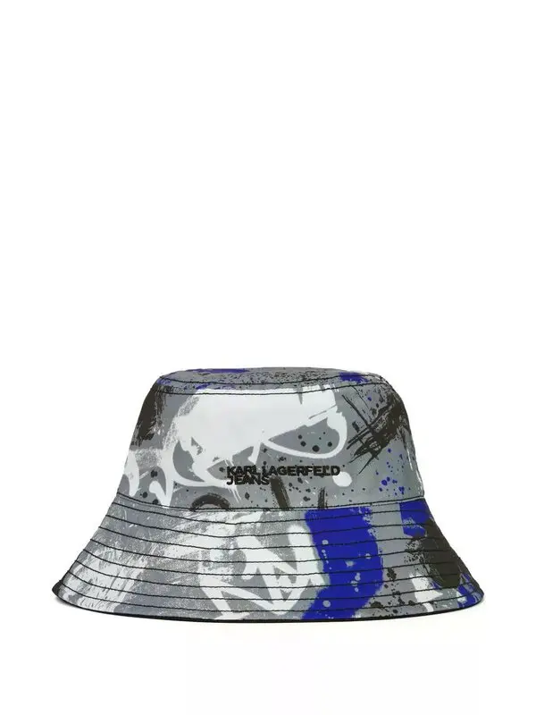 Karl Lagerfeld Reversible Bucket Hat - Grey