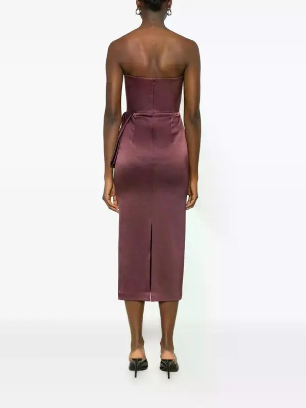 Alex Perry Strapless Bow Midi Dress