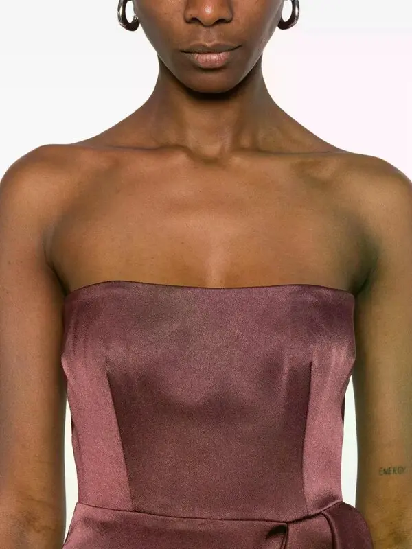 Alex Perry Strapless Bow Midi Dress