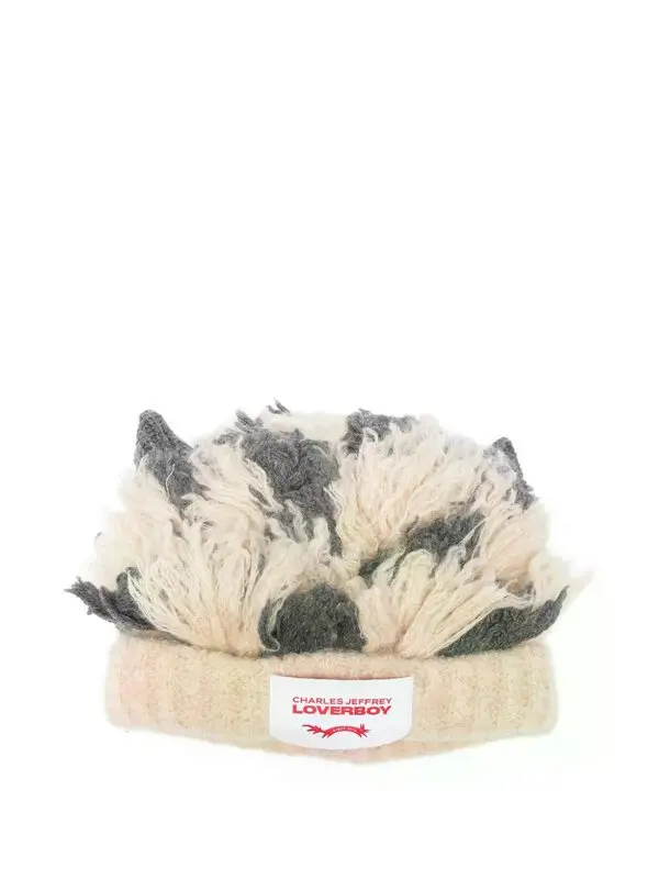 CHARLES JEFFREY Shaggy-ears Beanie - Neutrals