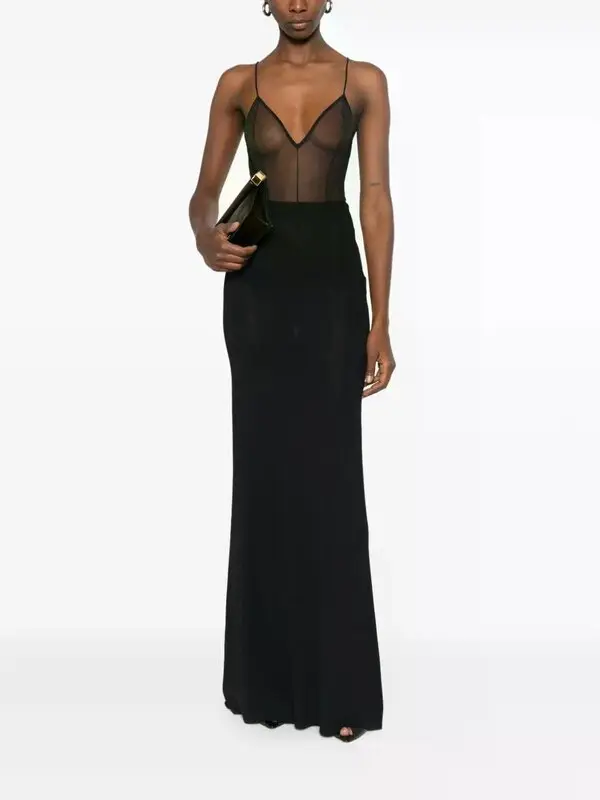 Alex Perry V-neck Zip Bodysuit