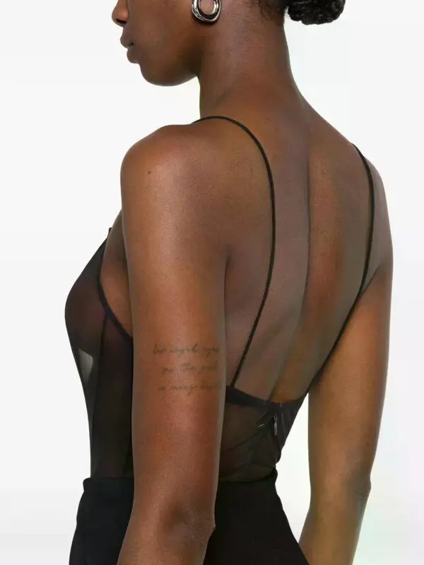 Alex Perry V-neck Zip Bodysuit