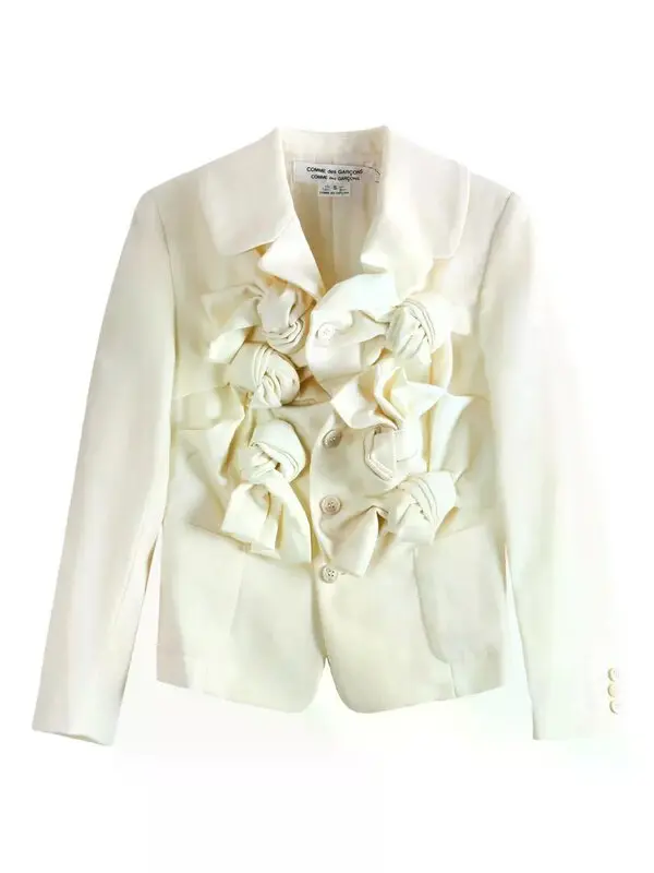 Comme Des Garçons Rose-detail Button Jacket