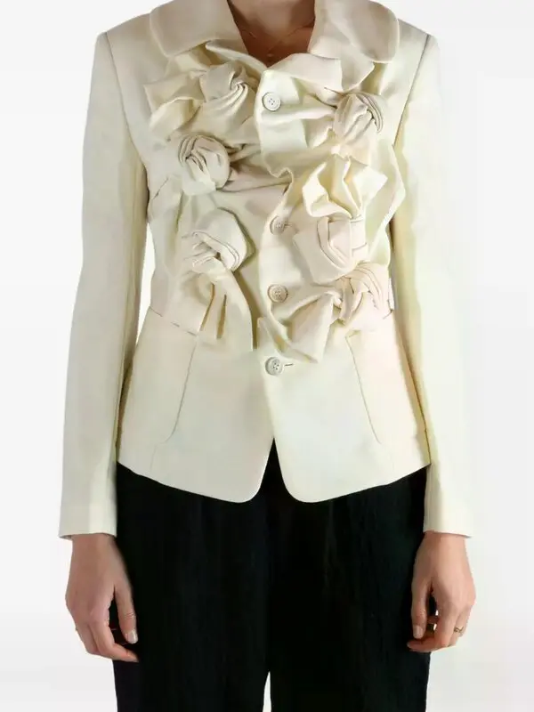 Comme Des Garçons Rose-detail Button Jacket