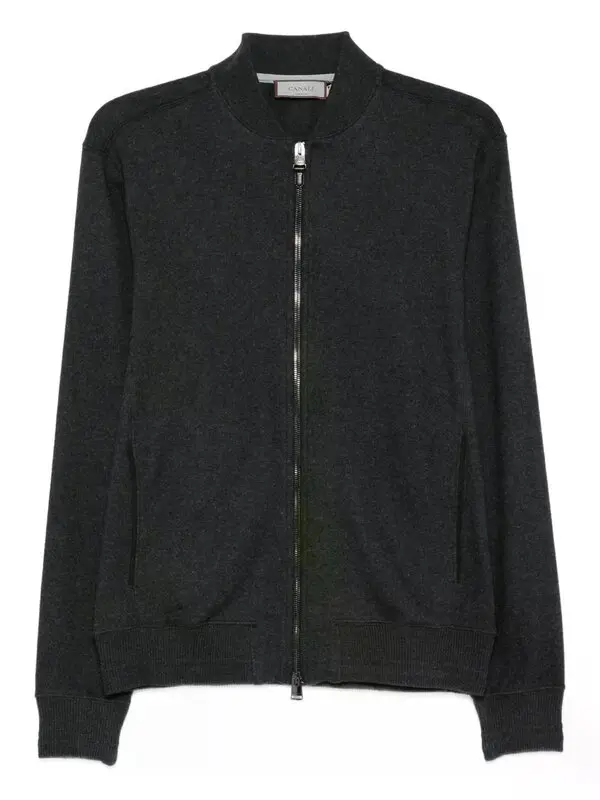 Canali Zip Cotton Jacket - Grey