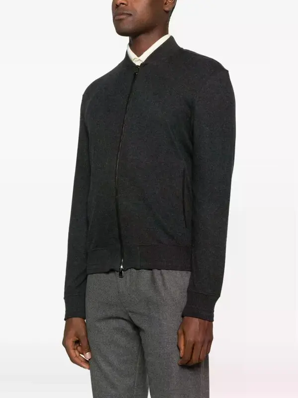 Canali Zip Cotton Jacket - Grey