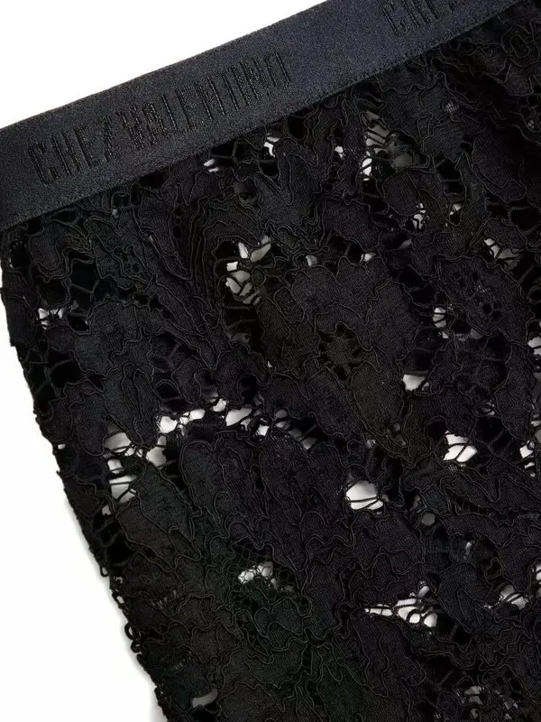 Valentino Garavani Feather-detail Lace Leggings