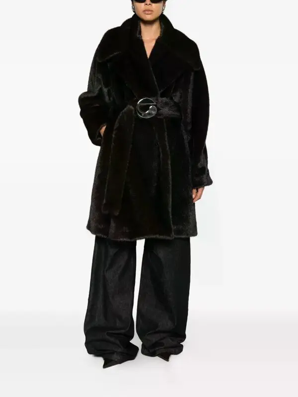 Coperni Belted Faux Fur Coat