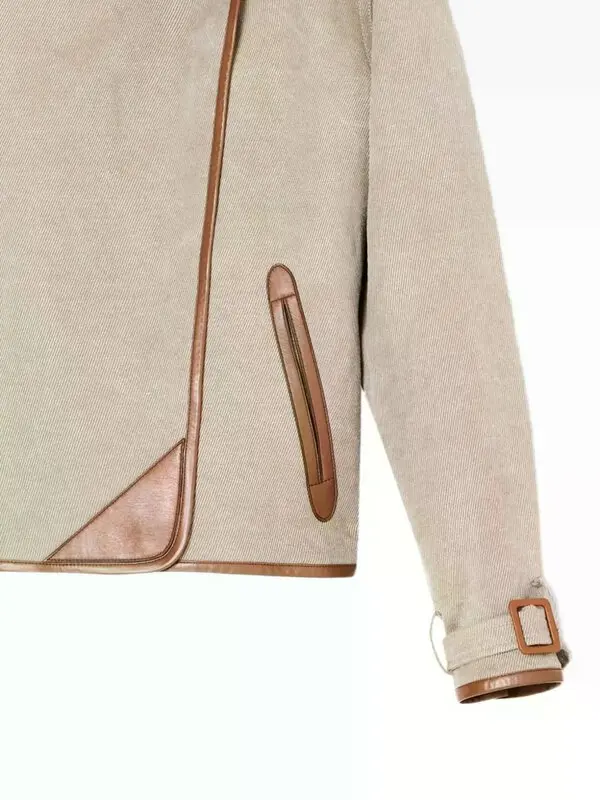 Giorgio Armani Buckled-cuff Contrast-trim Jacket