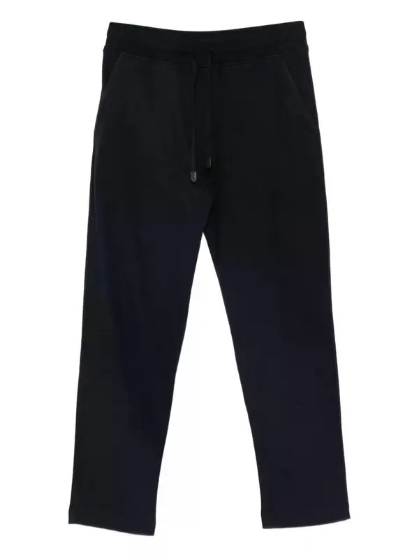 Canali Cotton Blend Track Pants - Black