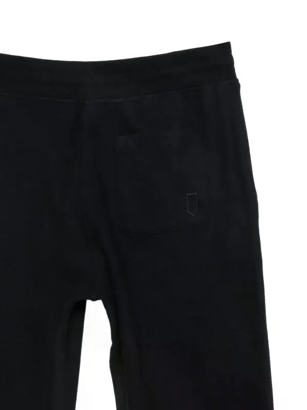 Canali Cotton Blend Track Pants - Black