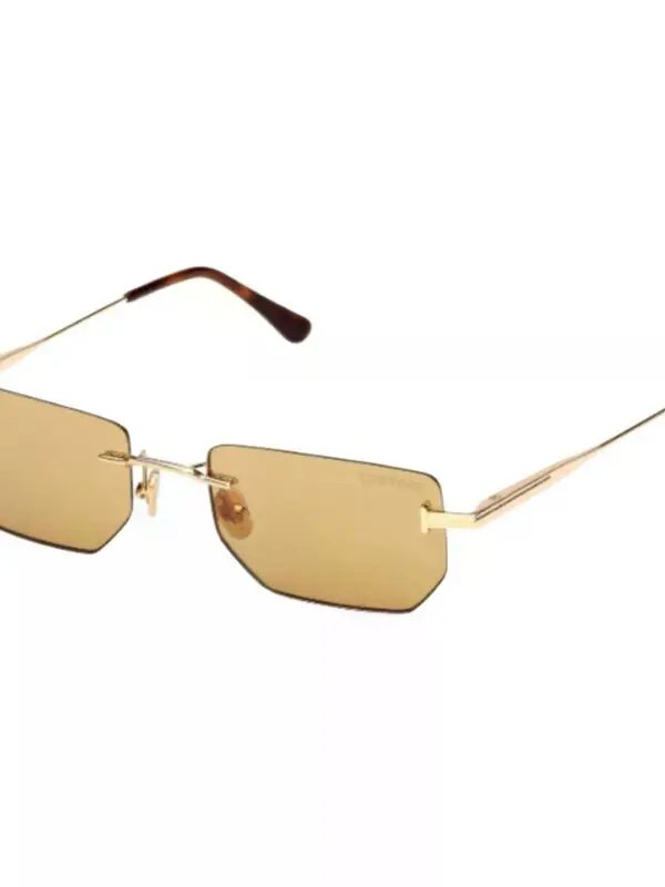 TOM FORD Geometric-frame Sunglasses - Gold