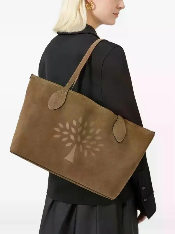 Mulberry Tree-motif Suede Tote