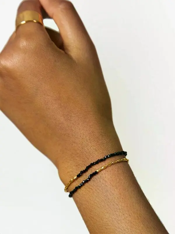 Monica Vinader Bead-embellished Bracelet - Gold
