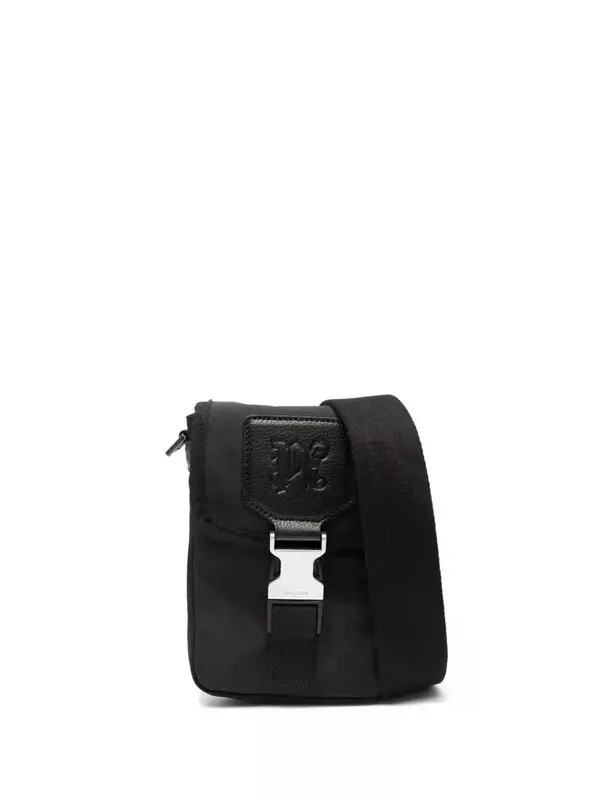 Palm Angels Monogram Debossed Crossbody Bag - Black