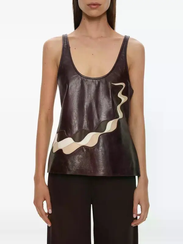 Christopher Esber Fragment Leather Tank Top