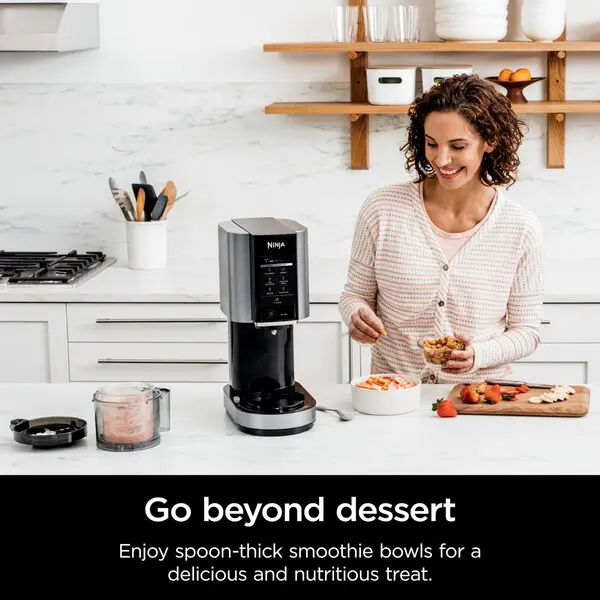 NINJA Creami, Ice Cream, Gelato, Milkshake, Sorbet, Smoothie Bowl, And Lite Ice Cream Maker, 7 One Touch Programs - Silver