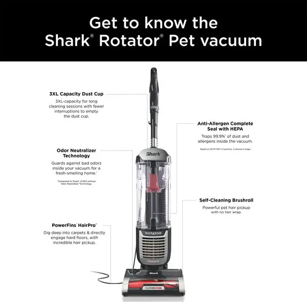 SHARK The Rotator Pet Upright Vacuum
