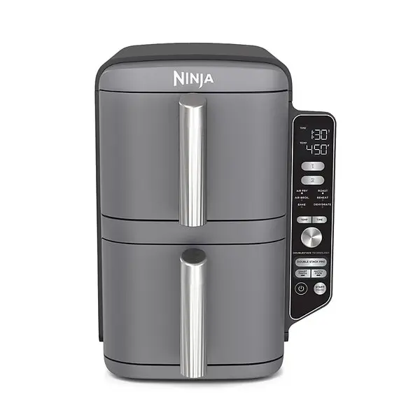 NINJA Doublestack Xl 10 Qt, 6 In 1, 2 Basket Air Fryer, Space Saving Design - Gray