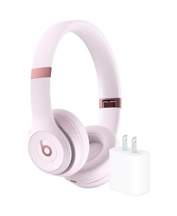 BEATS Solo 4 True Wireless On-ear Headphones + Power Adapter - Cloud Pink