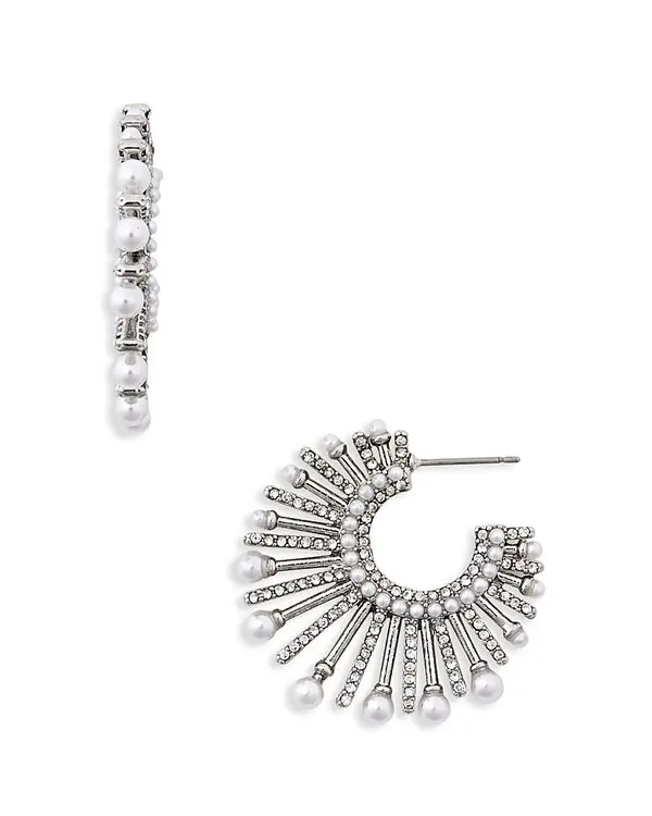 Baublebar Jordan Sunburst Hoop Earrings - Clear