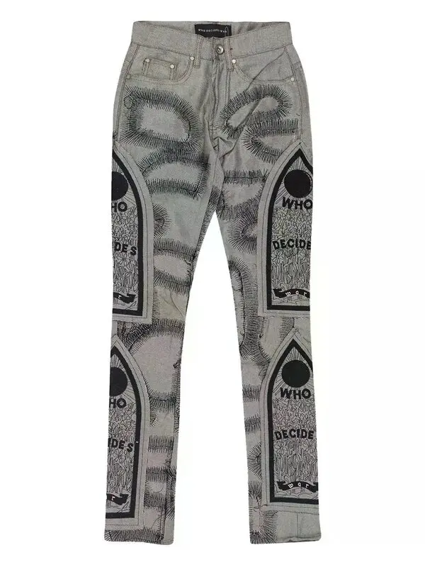 WHO DECIDES WAR Fusion Straight-fit Jeans - Grey