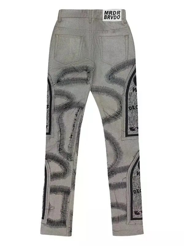 WHO DECIDES WAR Fusion Straight-fit Jeans - Grey