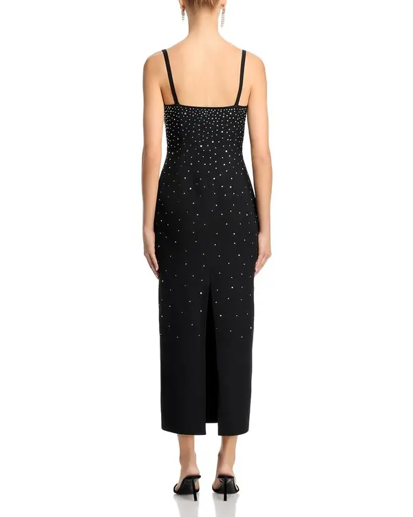 Aqua Crystal Embellished Maxi Dress