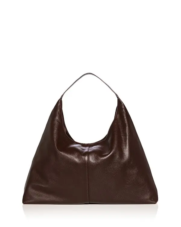 Aqua Slouchy Leather Hobo Tote
